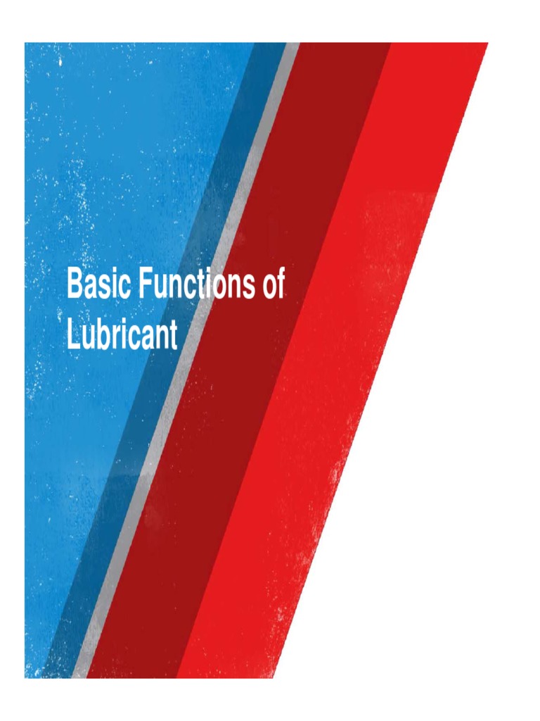 01 Basic Function of Lubrication | Download Free PDF | Lubricant | Friction