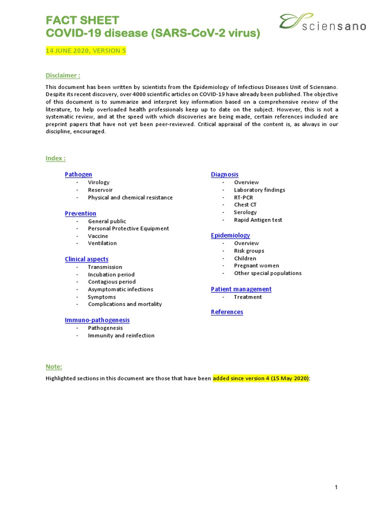 COVID-19 Fact Sheet ENG | PDF | Infection | Transmission (Medicine)