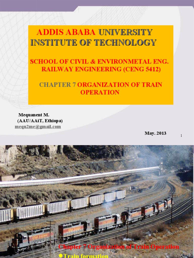 Chapter-7 Organization of Train Operation | PDF | Train | Rail Transport