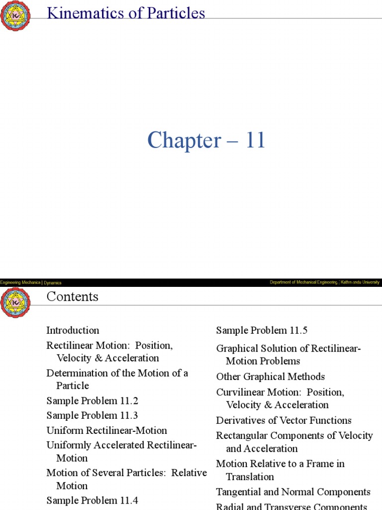 Chapter - 11 | PDF | Acceleration | Kinematics