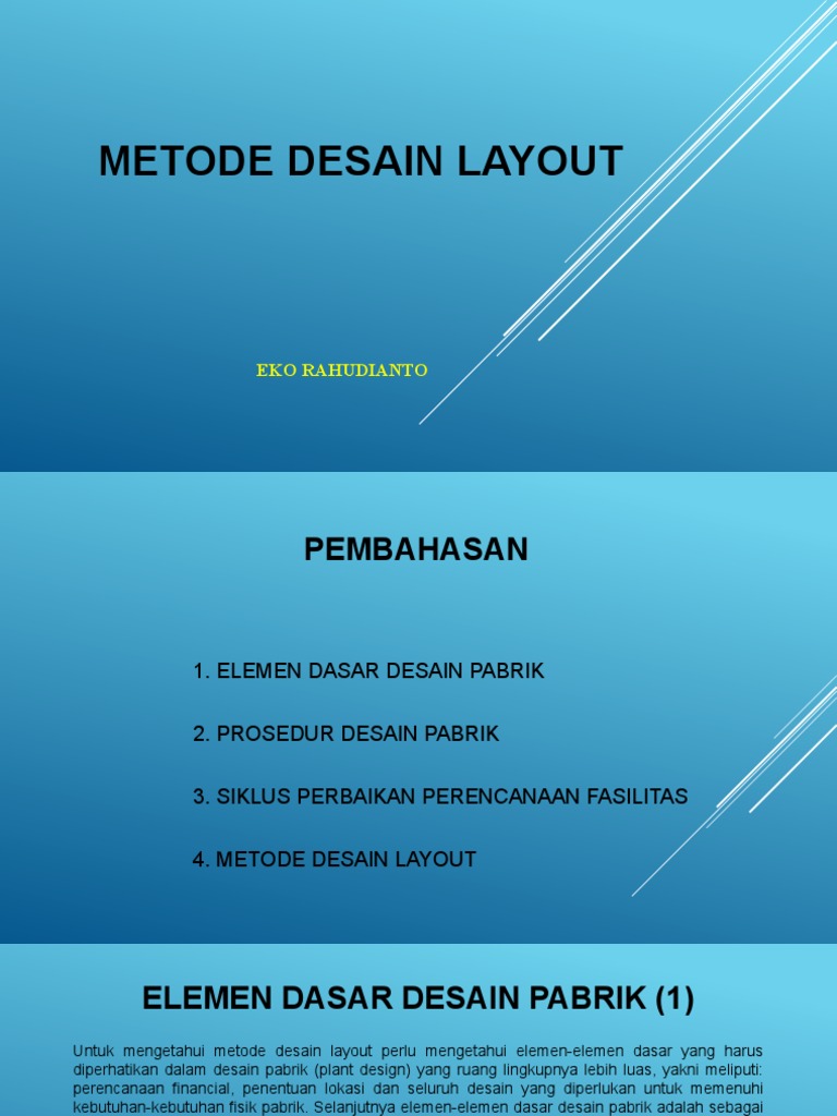 Metode Desain Layout Pabrik Modern | PDF | Bisnis | Komputer