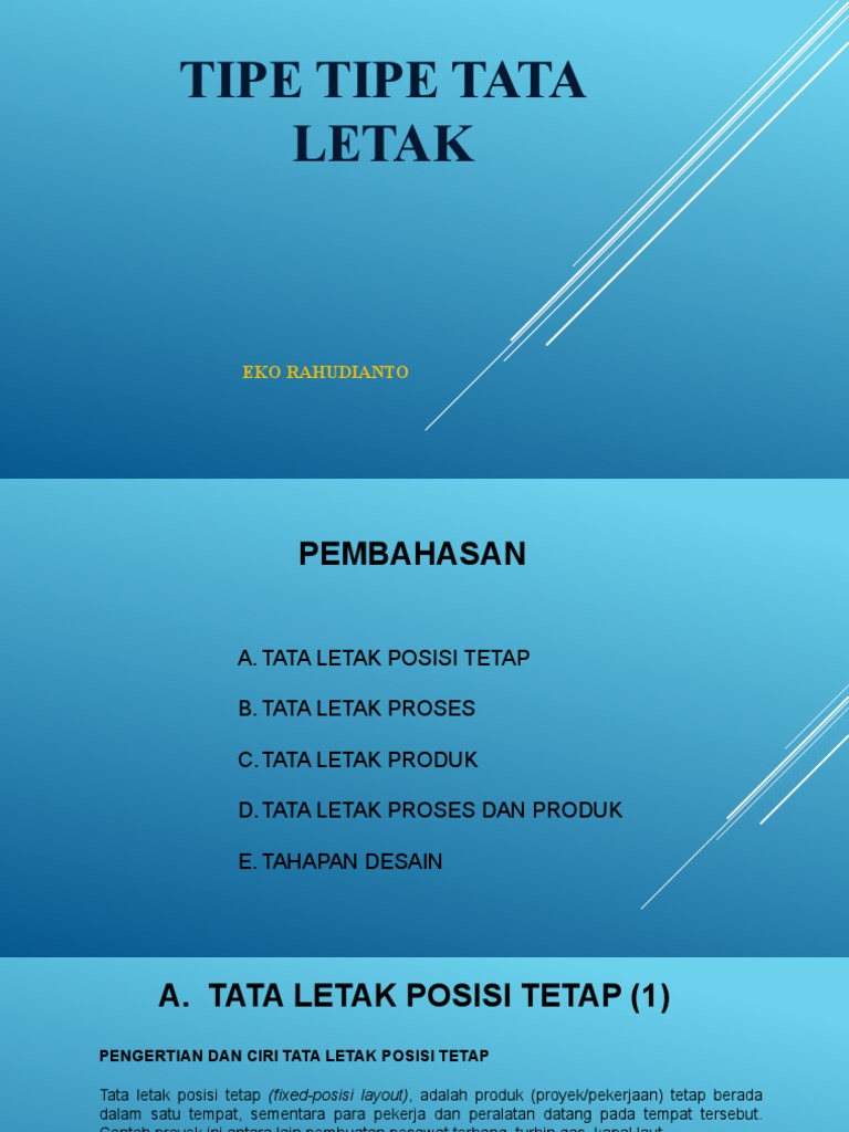 Bab 3 Tipe Tipe Tata Letak | PDF