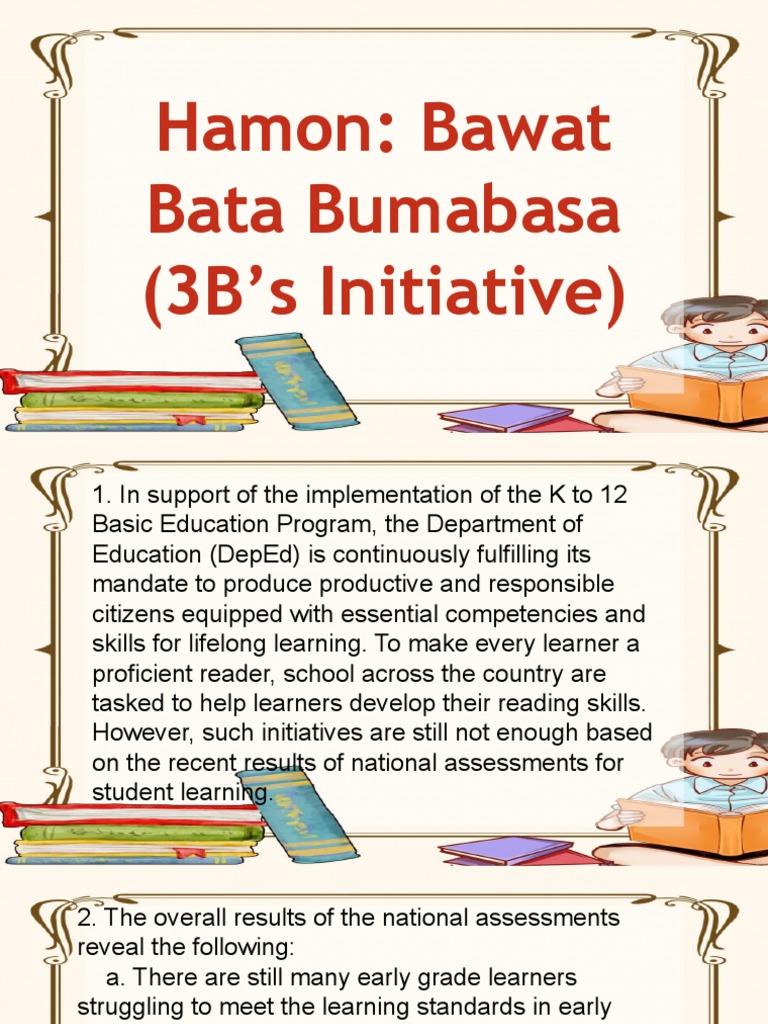 Hamon: Bawat Bata Bumabasa (3B's Initiative) | PDF | Literacy | Phonics