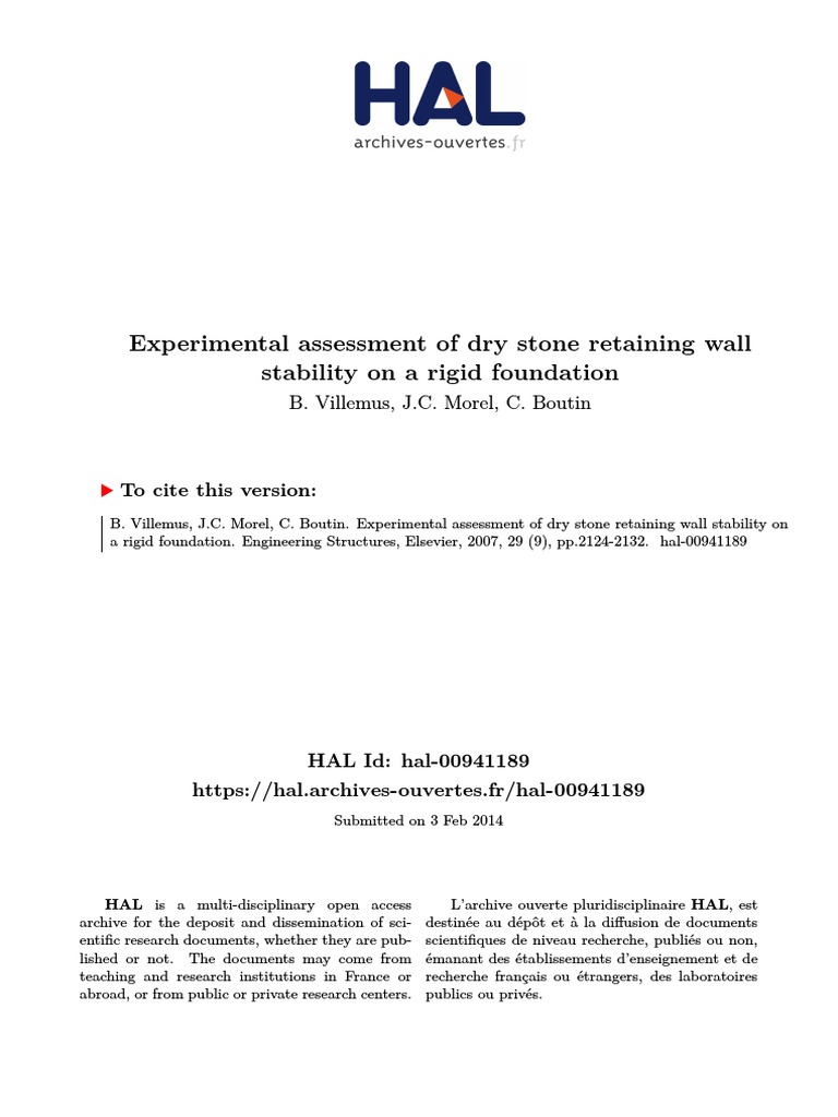 Dry Stone Wall Stability Assessment | PDF | Stress (Mechanics ...