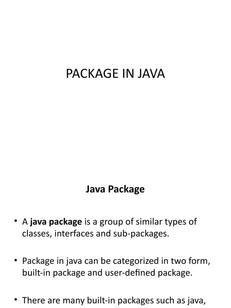 Understanding Java Packages and Usage | PDF | Java (Programming Language) | Web Server