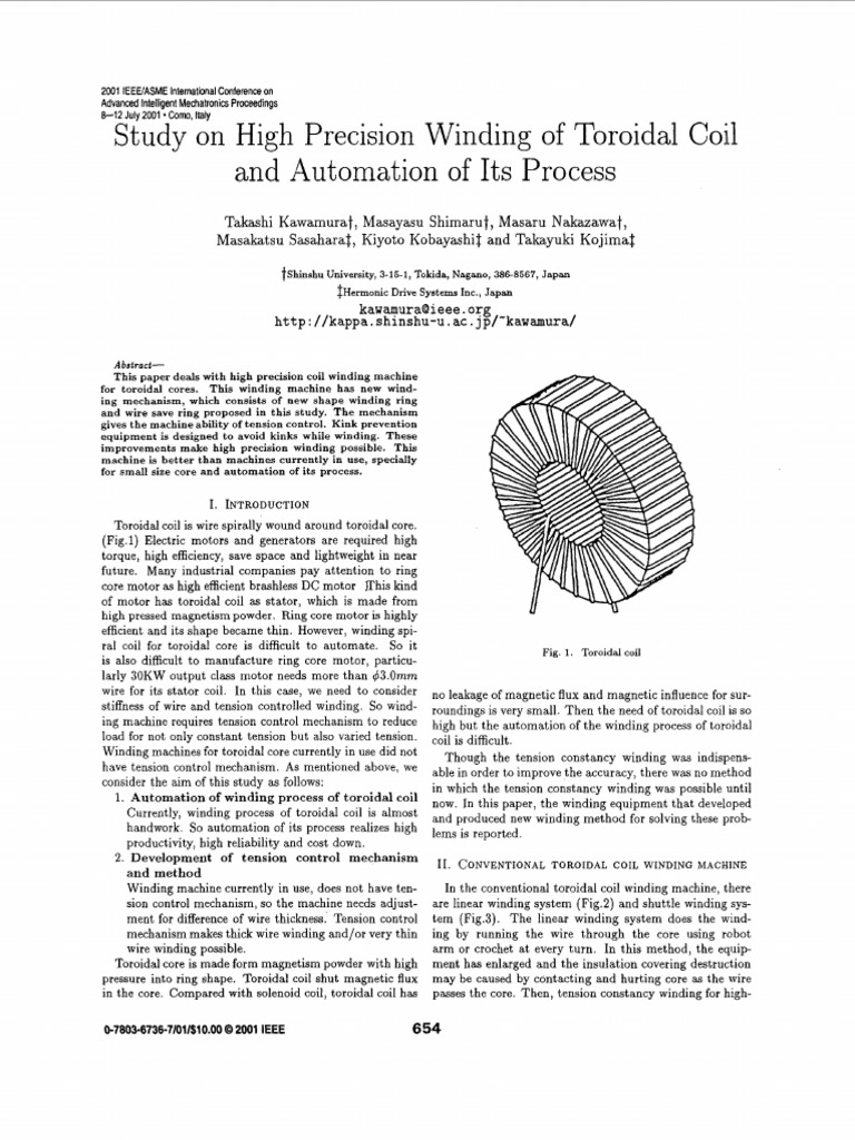 High Precision Toroidal Coil Winding | PDF | Electric Motor | Inductor