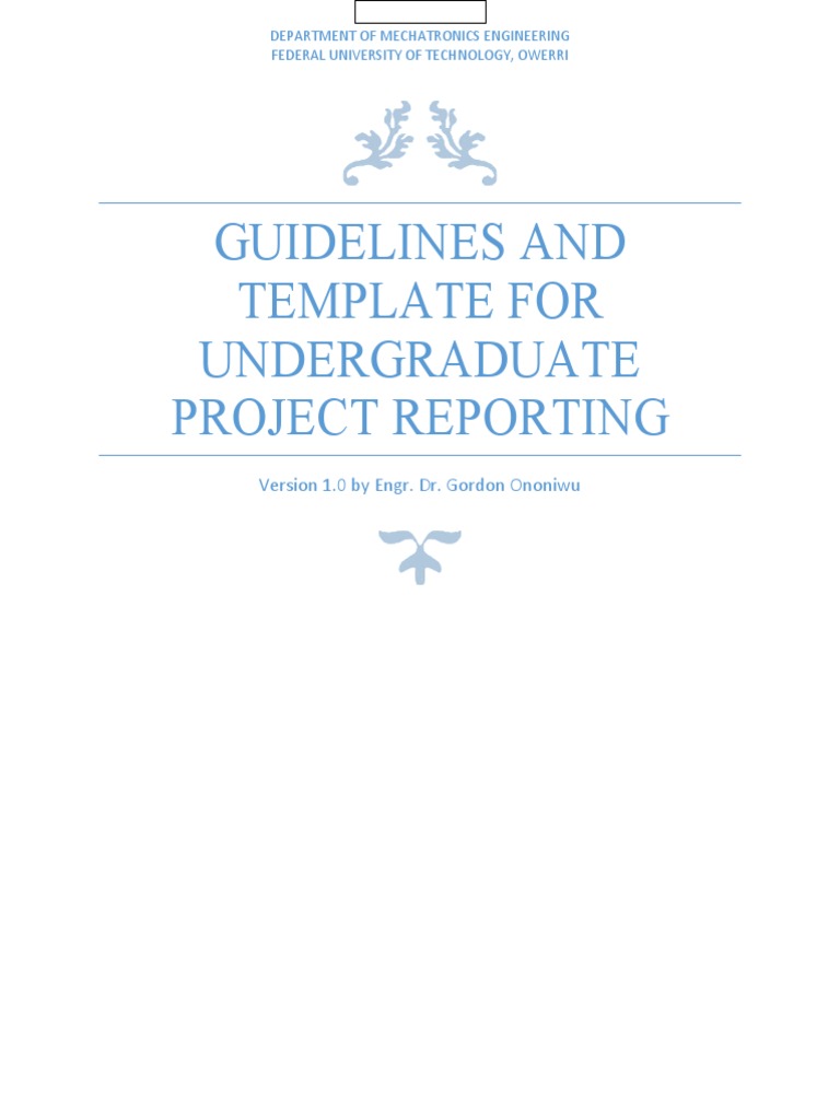 Undergraduate Project Report Format | PDF | Citation