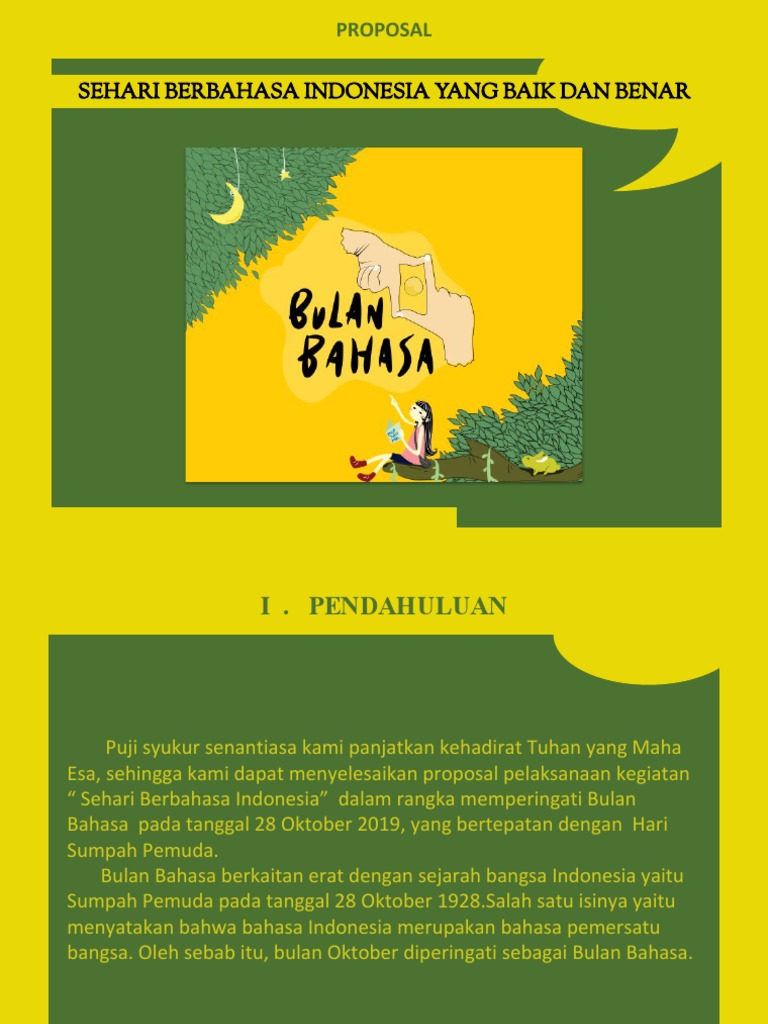 Proposal Bulan Bahasa PDF | PDF
