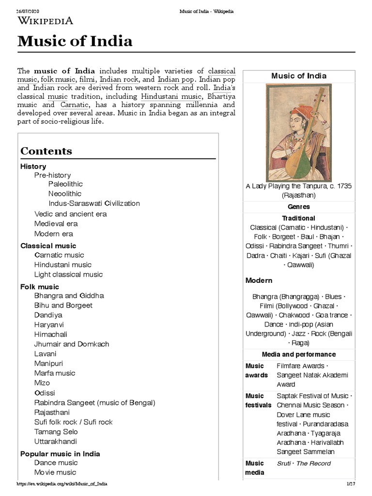 Music of India | PDF | Performing Arts | Entertainment (General)