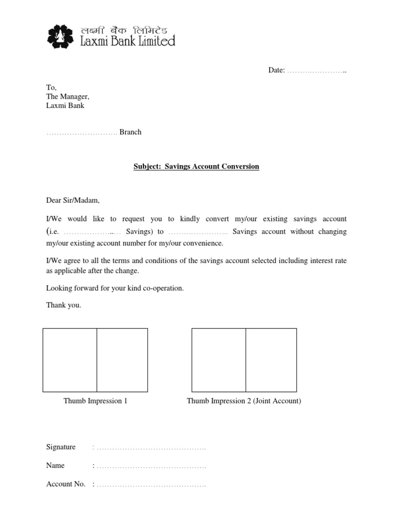 Request Form Account Conversion | PDF