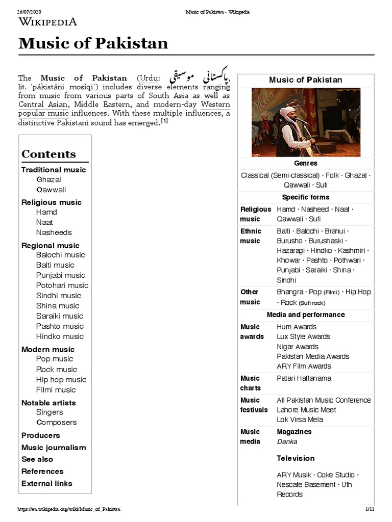 Music of Pakistan | PDF | Entertainment (General) | Sikhism