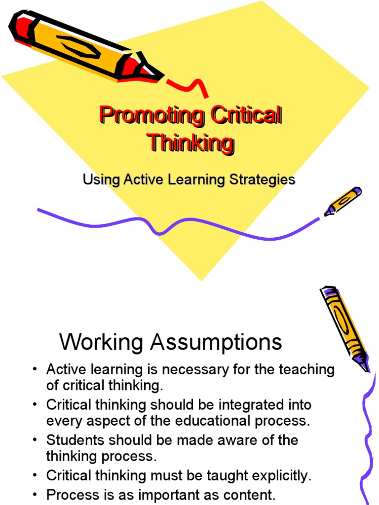 Active Learning for Critical Thinking | PDF | Critical Thinking | Reason