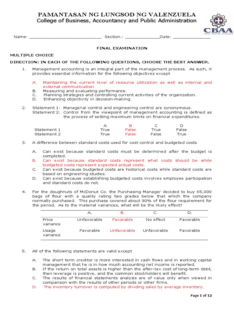 Mas - Final Preboard-Plv Exam | PDF | Depreciation | Net Present Value