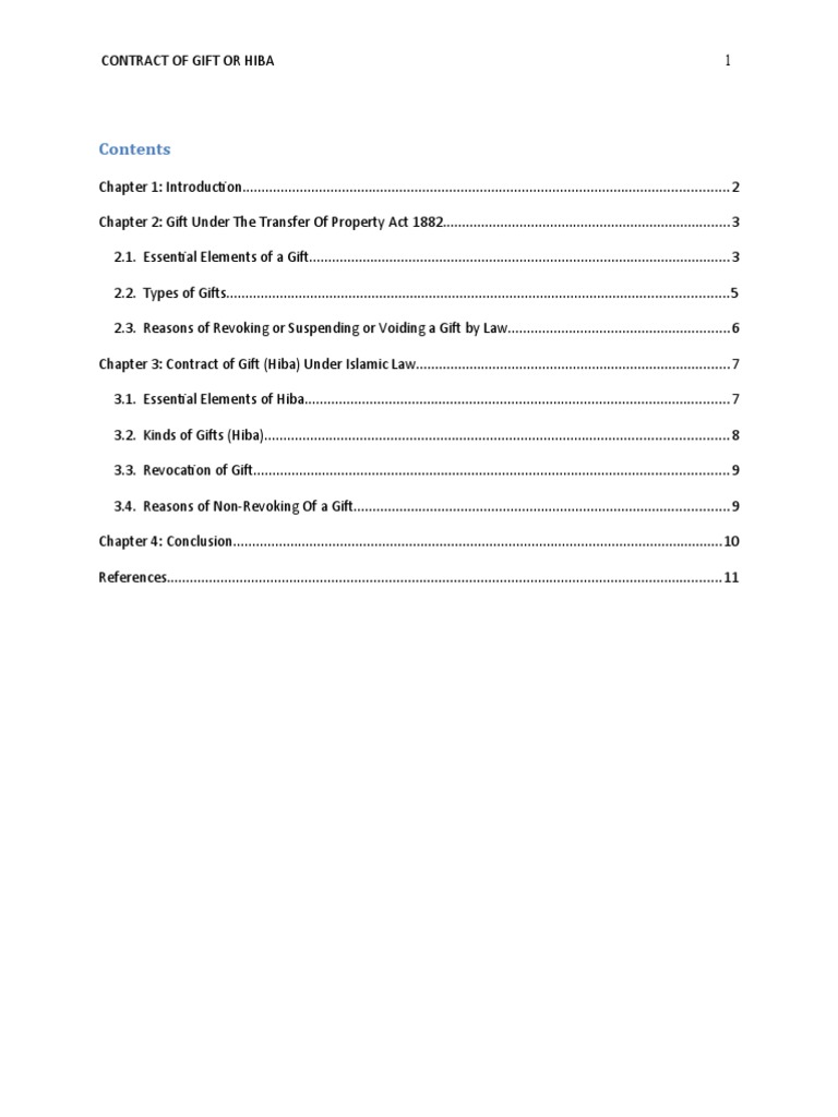 Contract of Gift Hiba | PDF | Property | Sharia