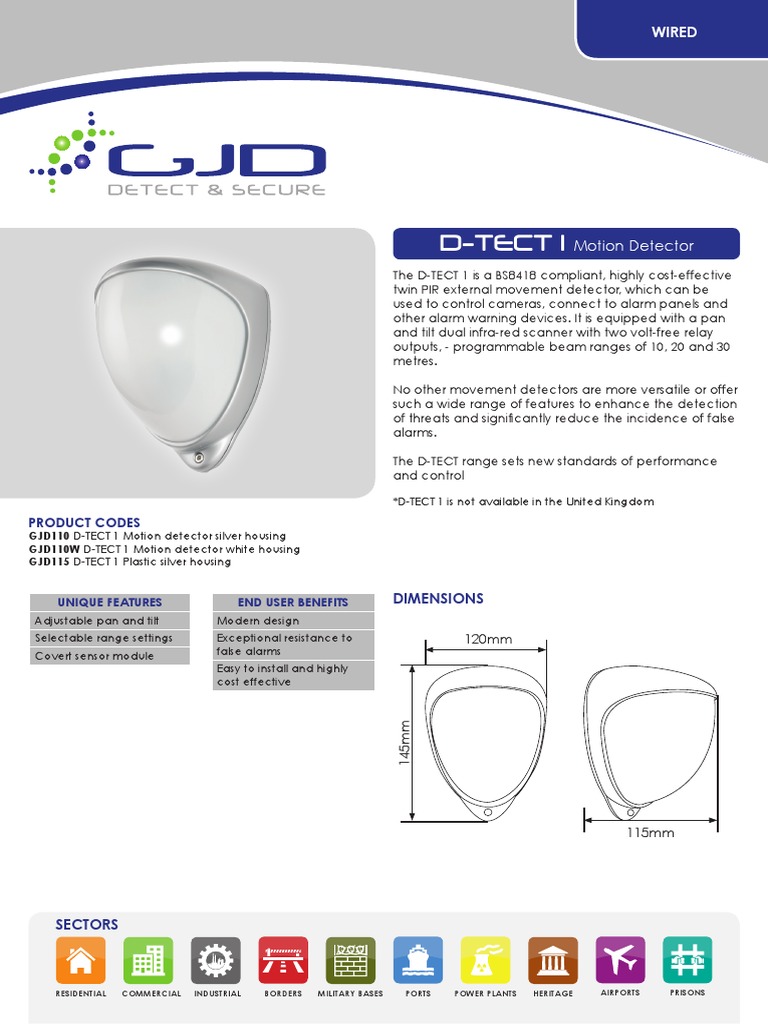 D-Tect 1: Motion Detector | PDF | Sensor | Electromagnetism