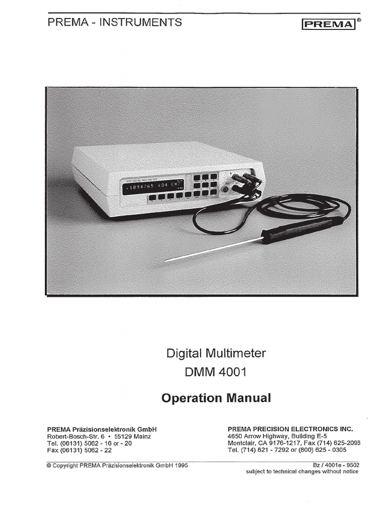 4001 Multimeter EN | PDF