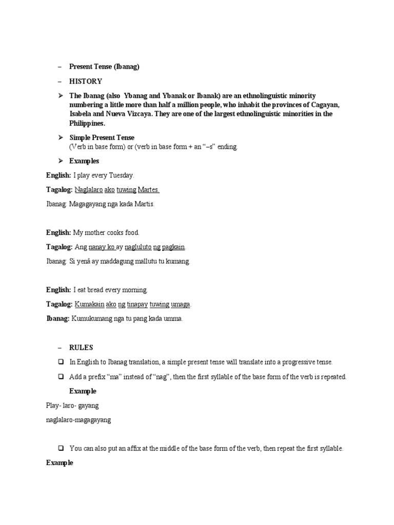Ibanag Rules | PDF | Linguistic Morphology | Grammar