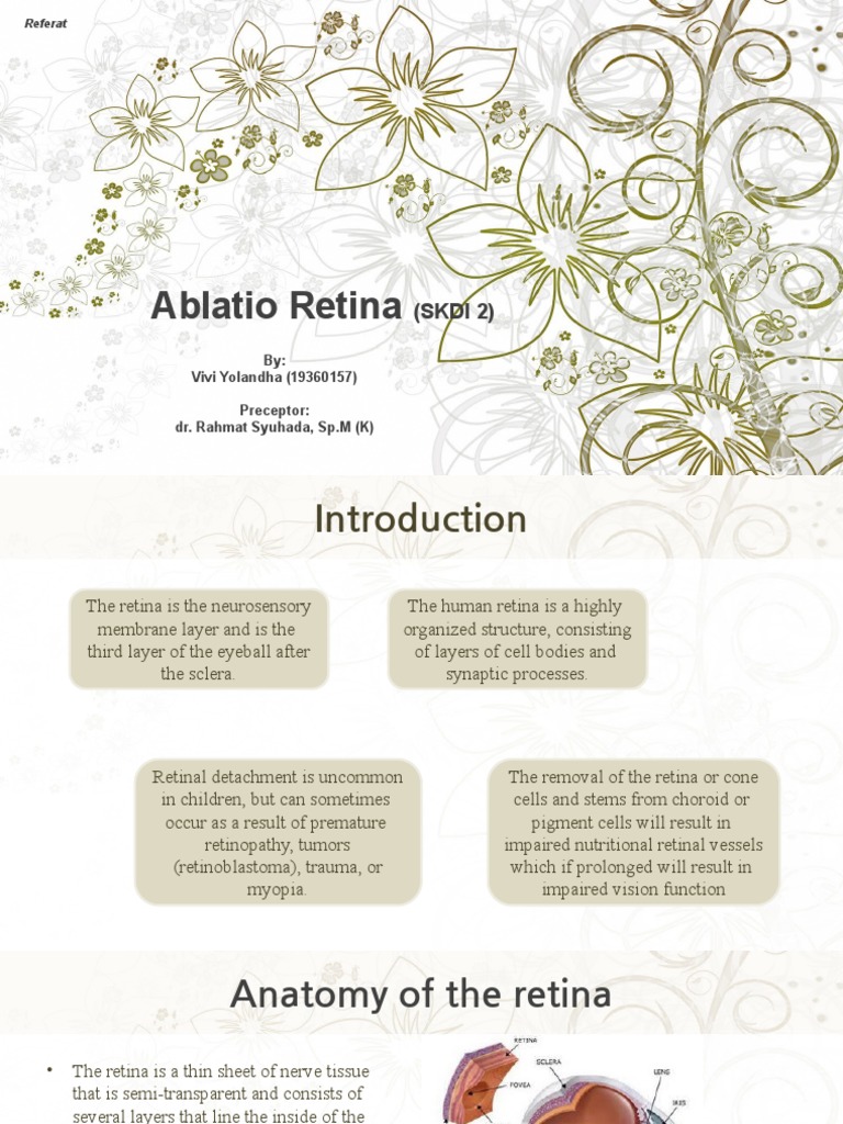 Referat Ablatio Retina Viviiiy-1 | PDF | Retina | Ophthalmology