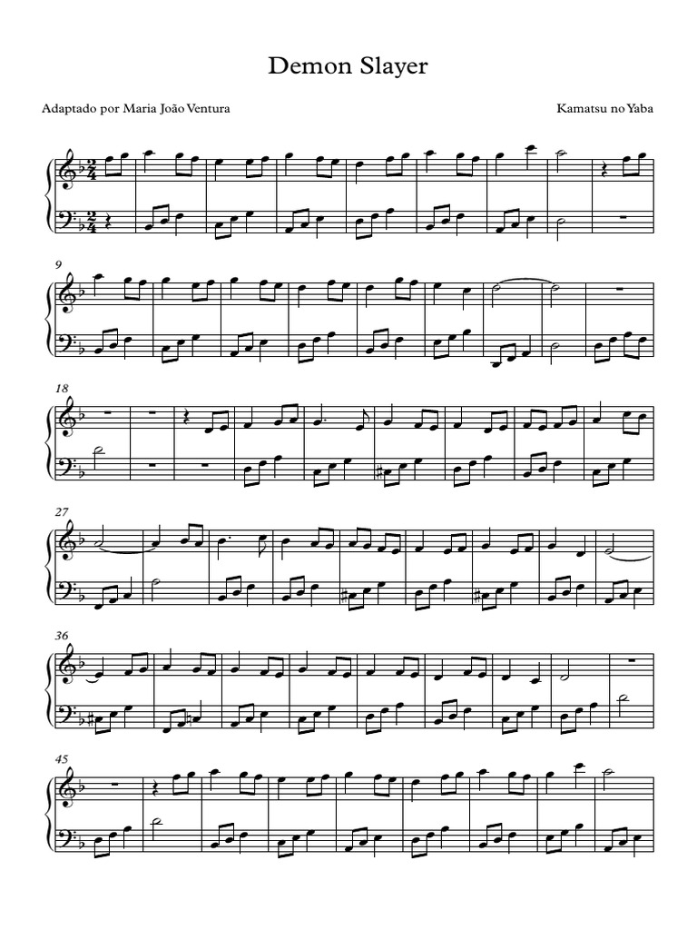 Demon Slayer - Partitura Completa | PDF