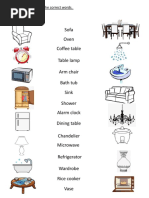 In My House Furniture Goods Pictionary Poster Vocabulary Worksheet | PDF