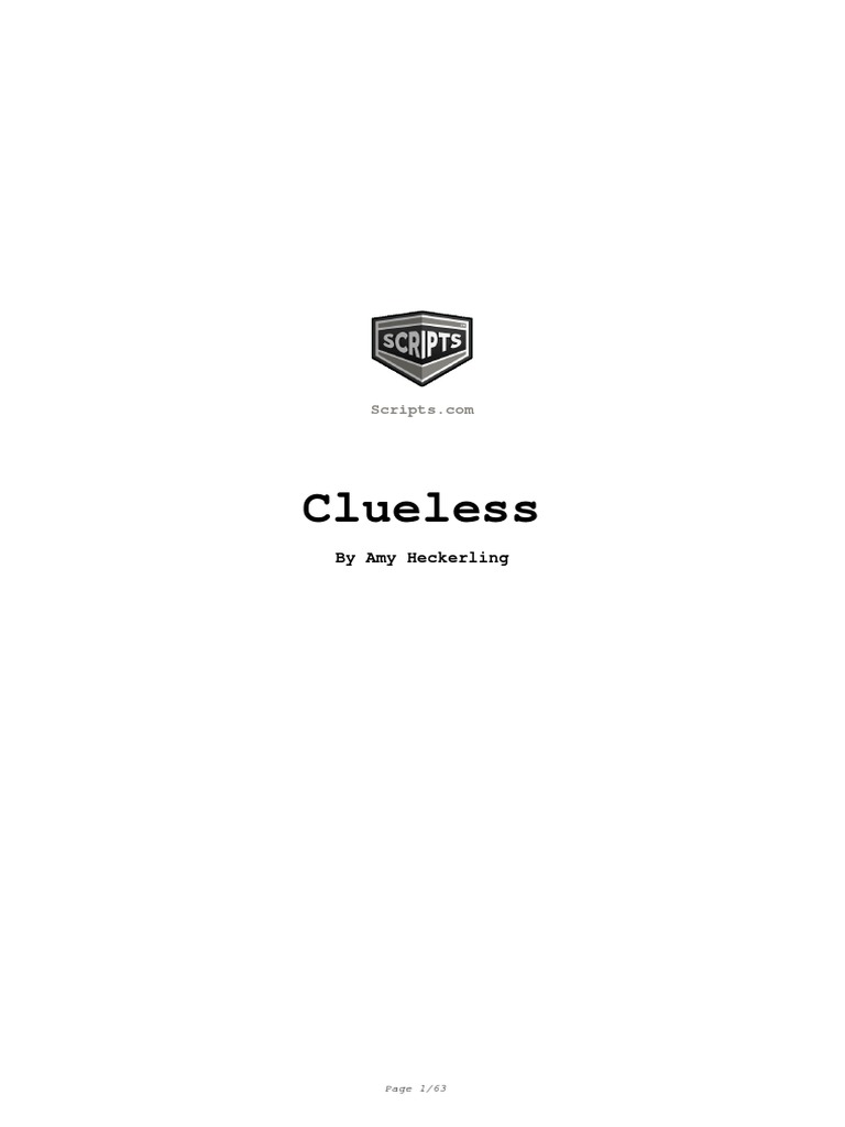 Clueless Movie Script | PDF