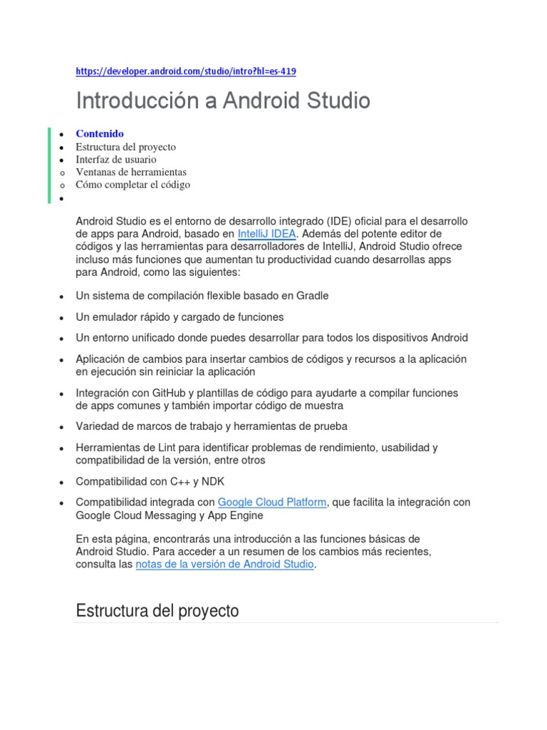 Introducción A Android Studio PDF | PDF | Aplicación movil | Ventana ...