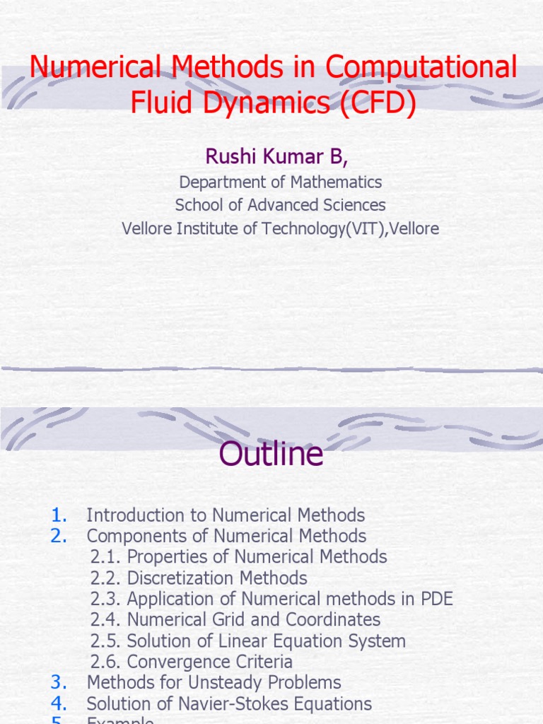 Numerical Methods in CFD | PDF | Numerical Analysis | Navier–Stokes ...