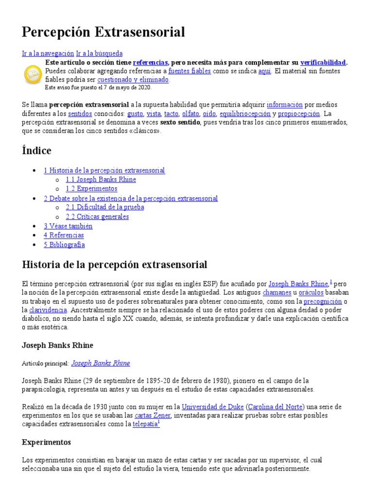 Percepción Extrasensorial - WP | PDF | Percepción extrasensorial ...