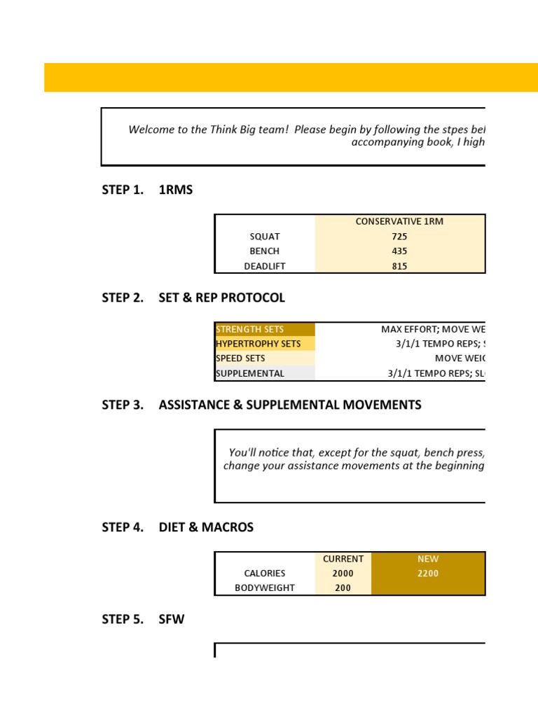 Think Big | PDF | Weight Training | Food And Drink