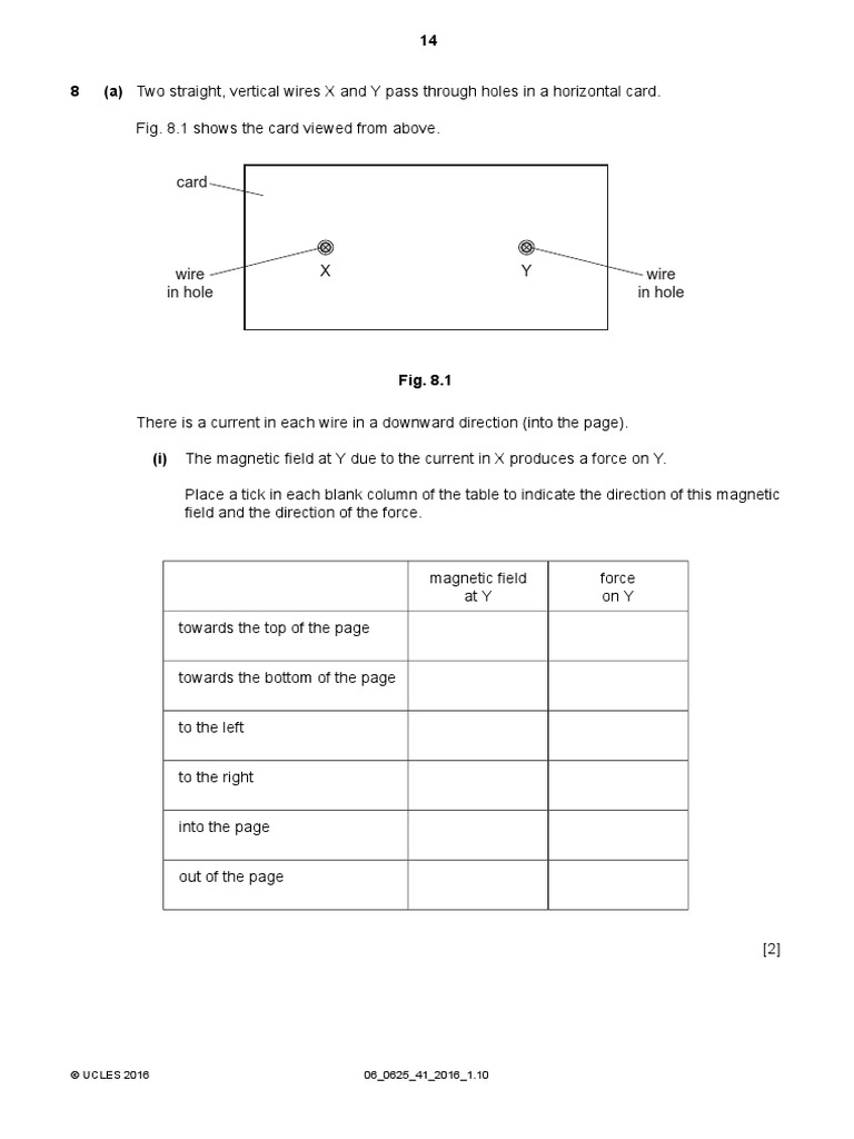 Pages From 0625 - s16 - QP - 41-08 | PDF | Physics | Electromagnetism