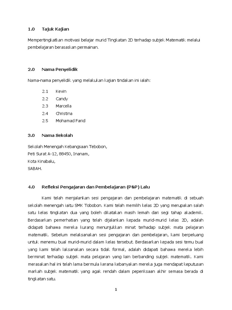 Isi Kandungan - Proposal | PDF