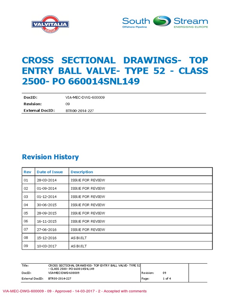 Top Entry Ball Valve Cross Section | PDF | Valve | Equipment