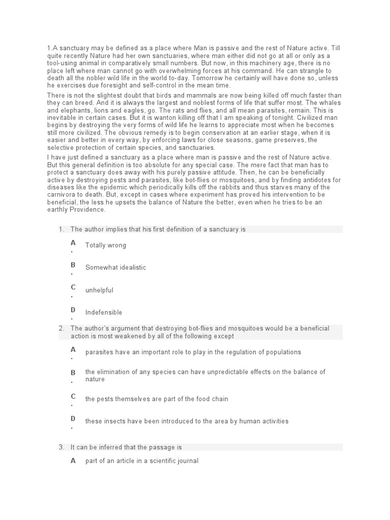 Protect Nature's Balance to Ensure Mankind's Survival | PDF ...