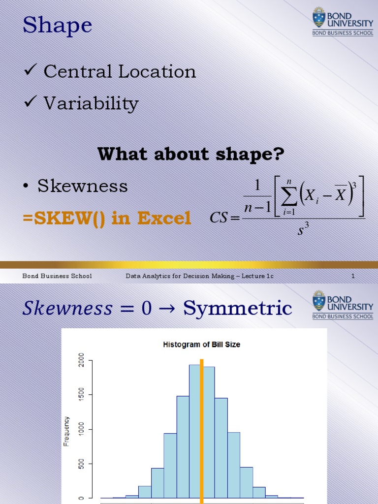Central Location Variability: Shape | PDF