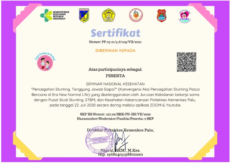 Sertifikat Seminar IBI | PDF