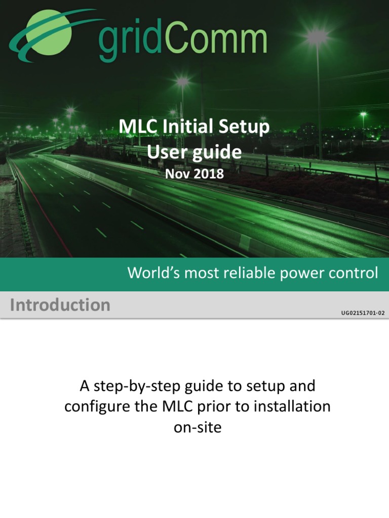 MLC Initial Setup User Guide: World's Most Reliable Power Control | PDF ...