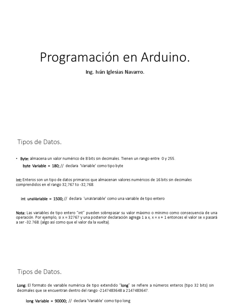 C# 7 Programación en Arduino | Descargar gratis PDF | Tipo de datos | Poco
