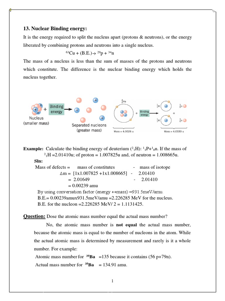 Nuclear Binding Energy | PDF | Atomic Nucleus | Nuclear Physics