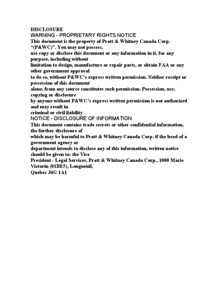 Warning - Proprietary Rights Notice | PDF