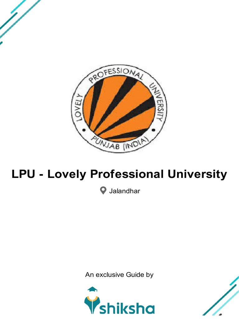 LPU - Lovely Professional University: Jalandhar | PDF | Vocational ...