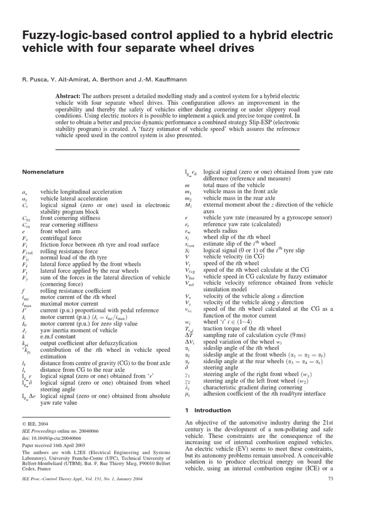 Fuzzy-Logic-Based Control Applied To A H | PDF | Flight Dynamics (Fixed Wing Aircraft) | Hybrid ...