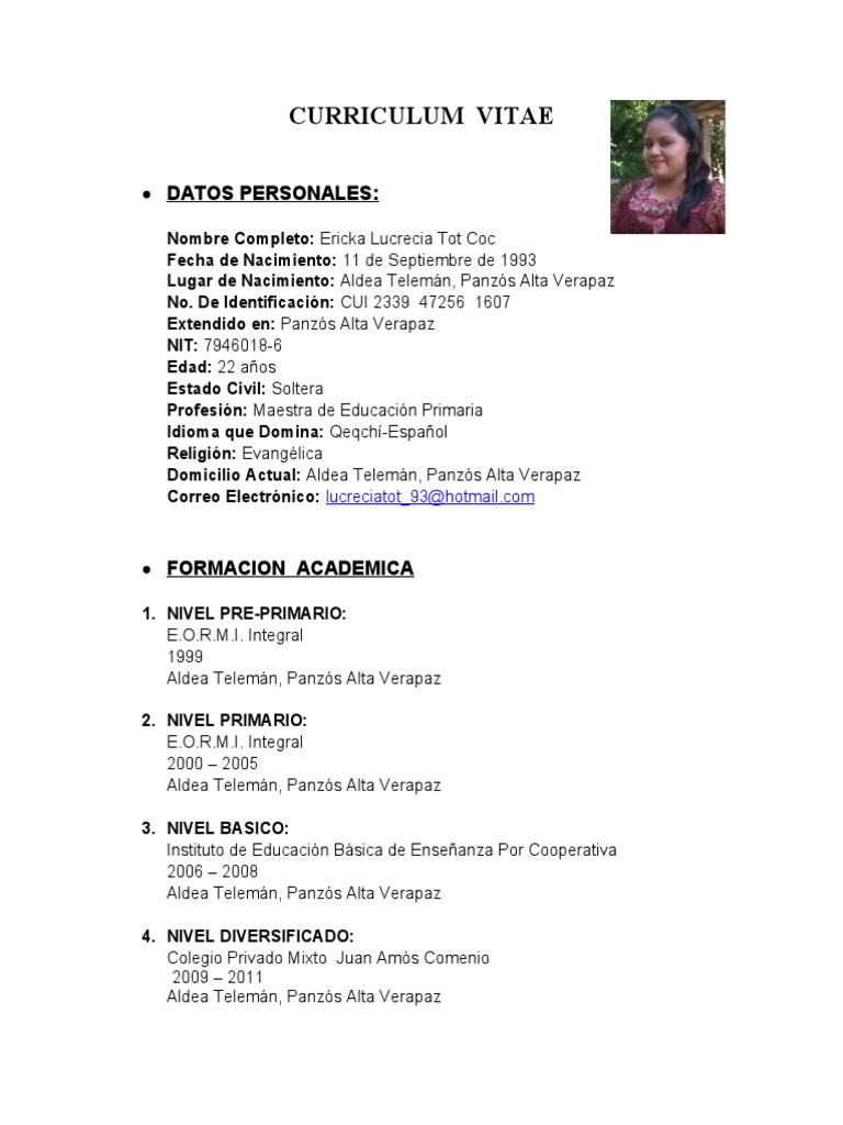 Curriculum Vitae Actualizado | PDF | Aprendizaje | Educación avanzada