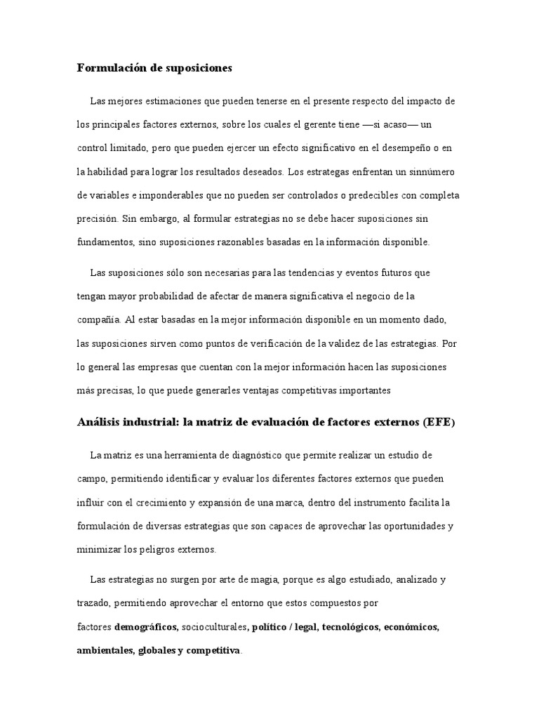 Formulación de Suposiciones | PDF | Información | Matriz (Matemáticas)