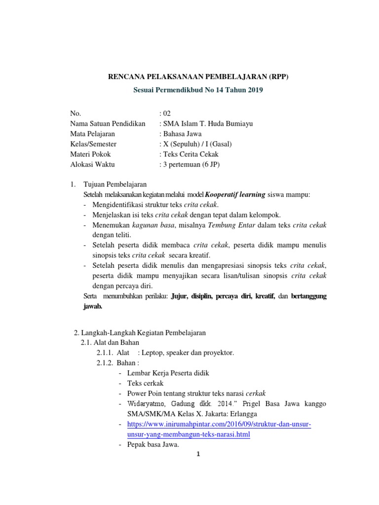 Teks Cerita Cerkak | PDF