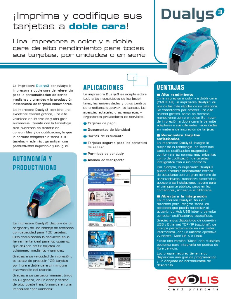 Impresora Evolis Dualys 3 | PDF | Impresora (Computación) | USB