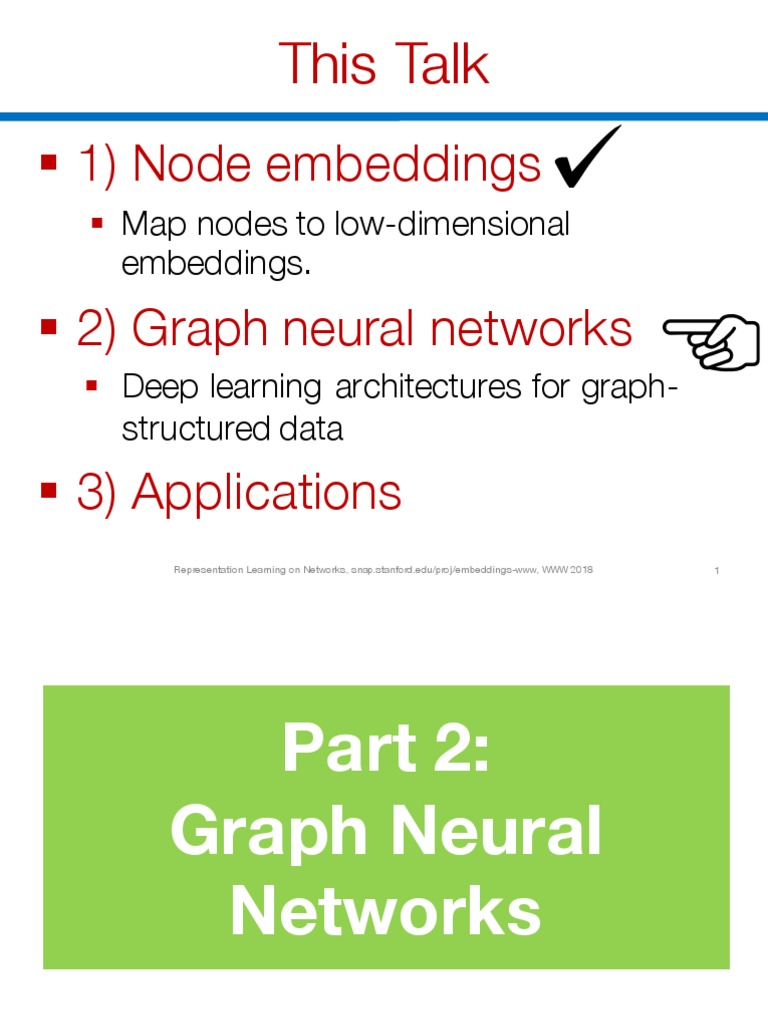 Graph Neural Networks & Node Embeddings | PDF | Artificial Neural Network | Vertex (Graph Theory)