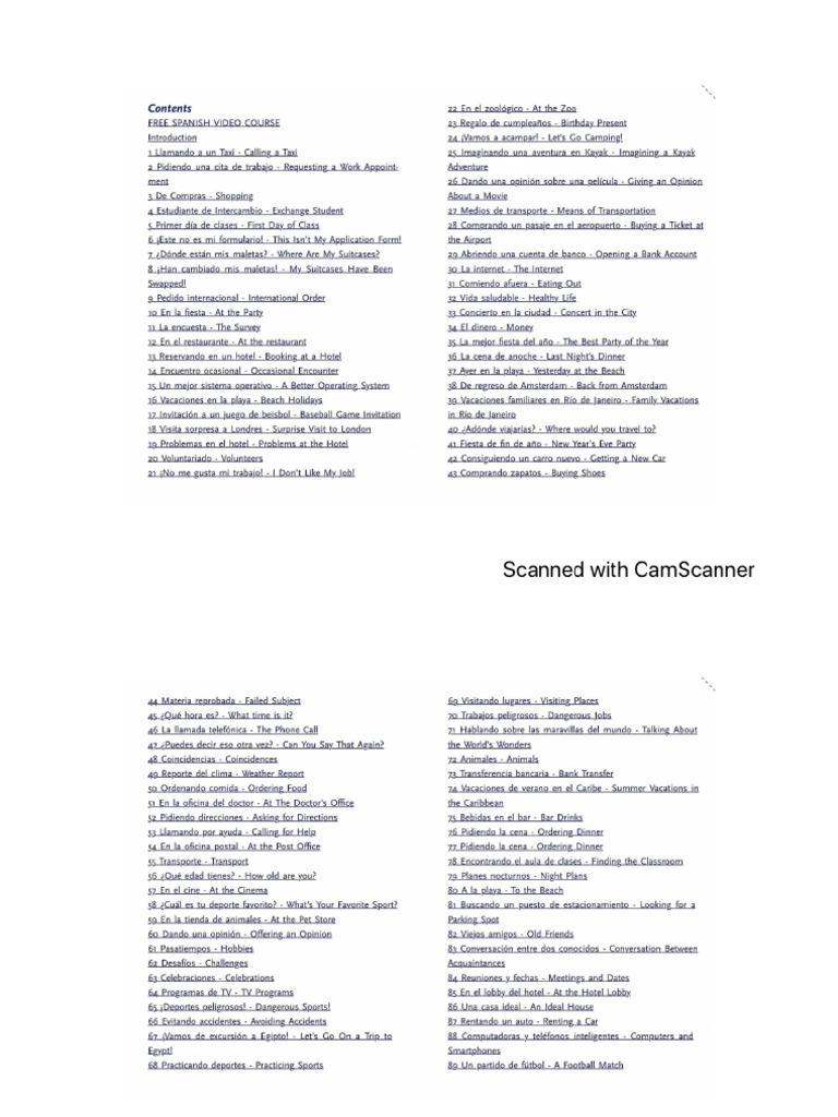 Conversational Spanish Dialogues | PDF