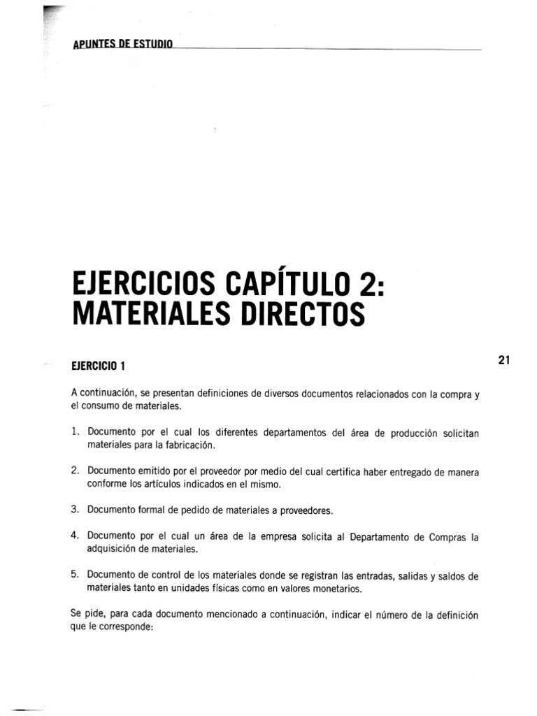 Cap 2 - Materiales Directos - Contabil Costos Ej - Sergey 1ra Ed PDF | PDF