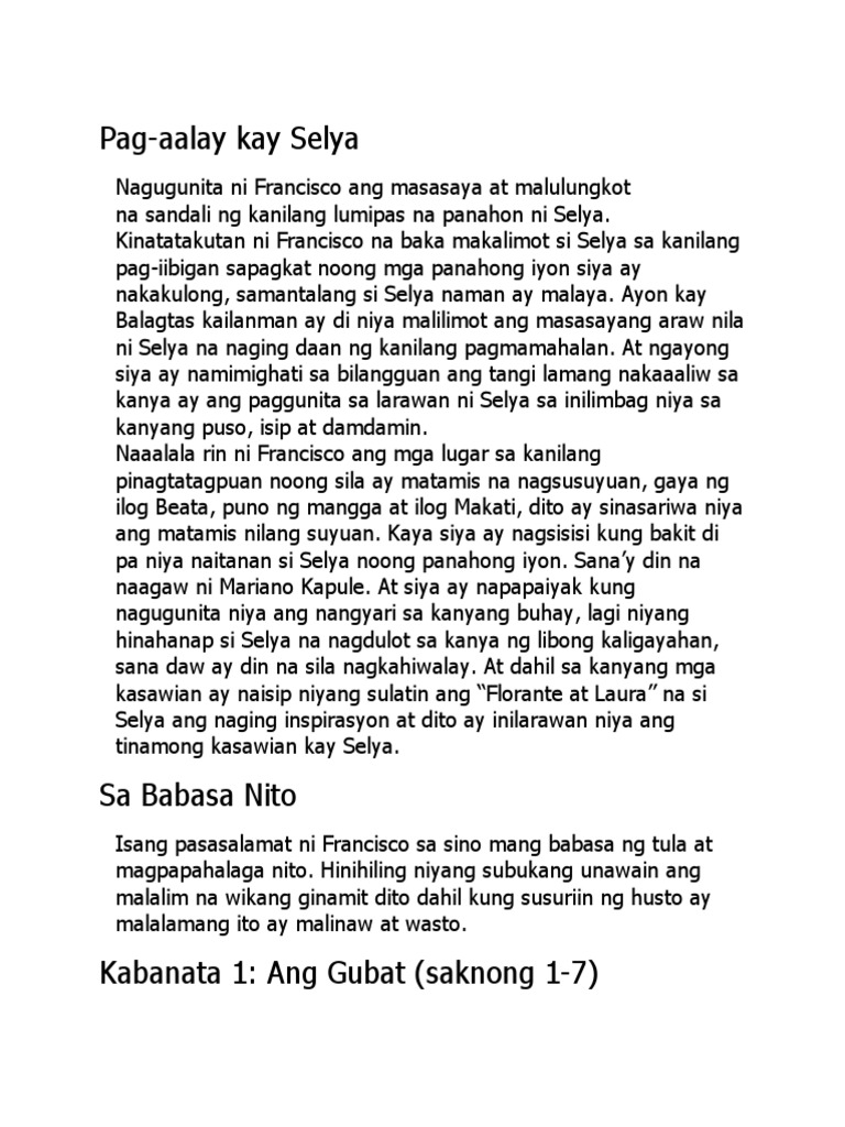 Pag-Aalay Kay Selya | PDF