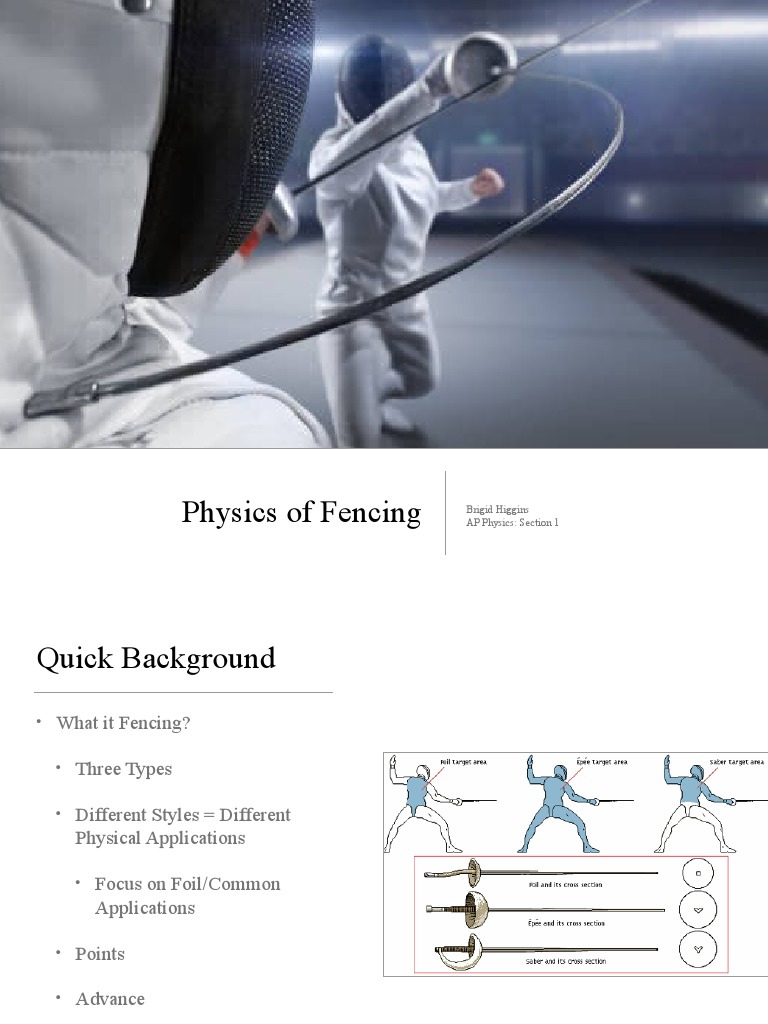Physics of The Sport of Fencing | PDF
